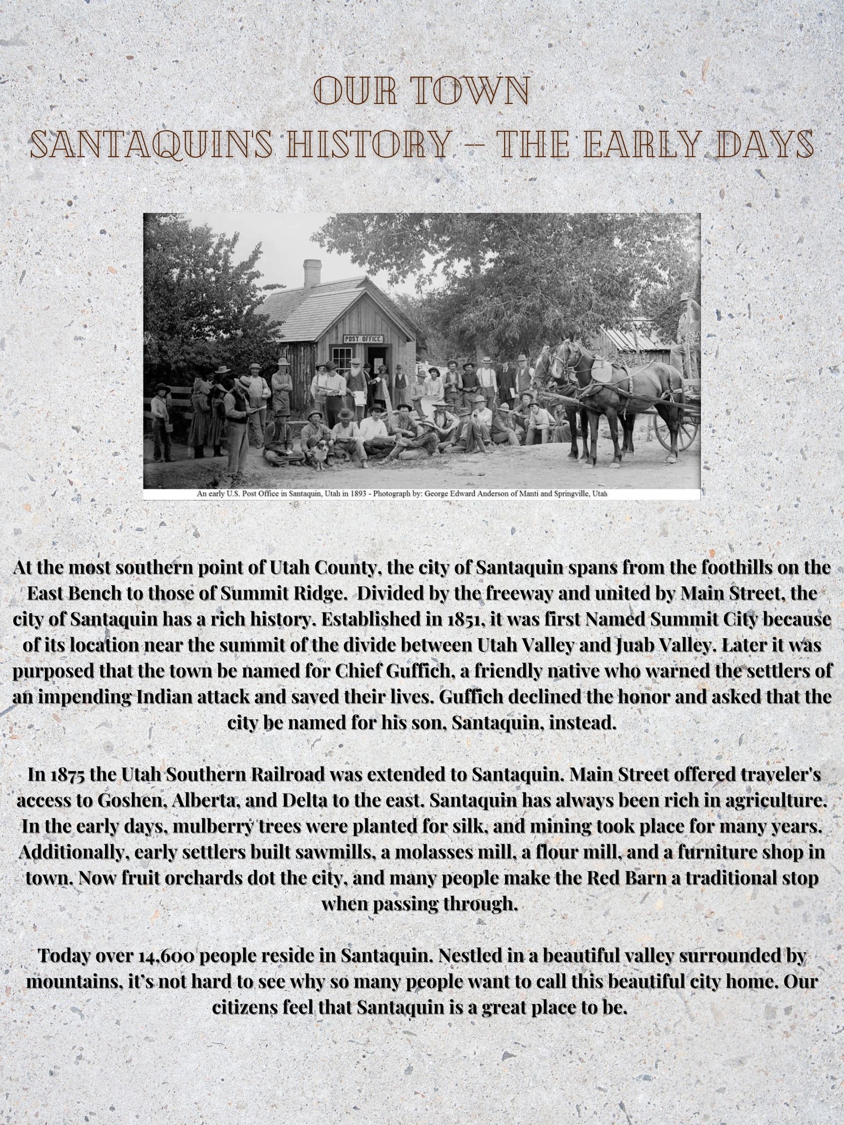 Santaquin's History | Santaquin, UT