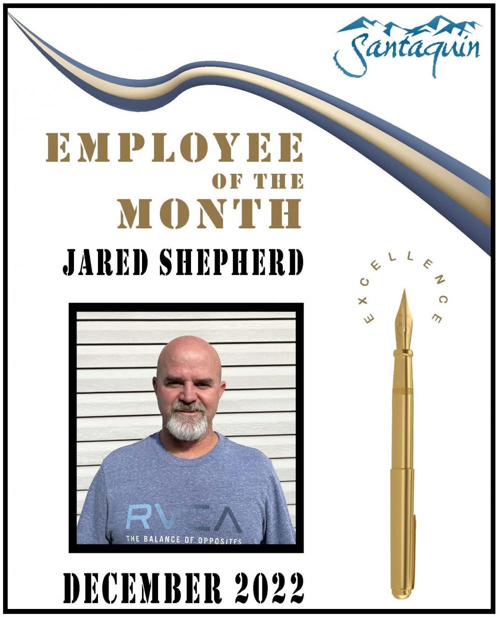 December 2022 Employee of the Month - Jared Shepherd | Santaquin, UT